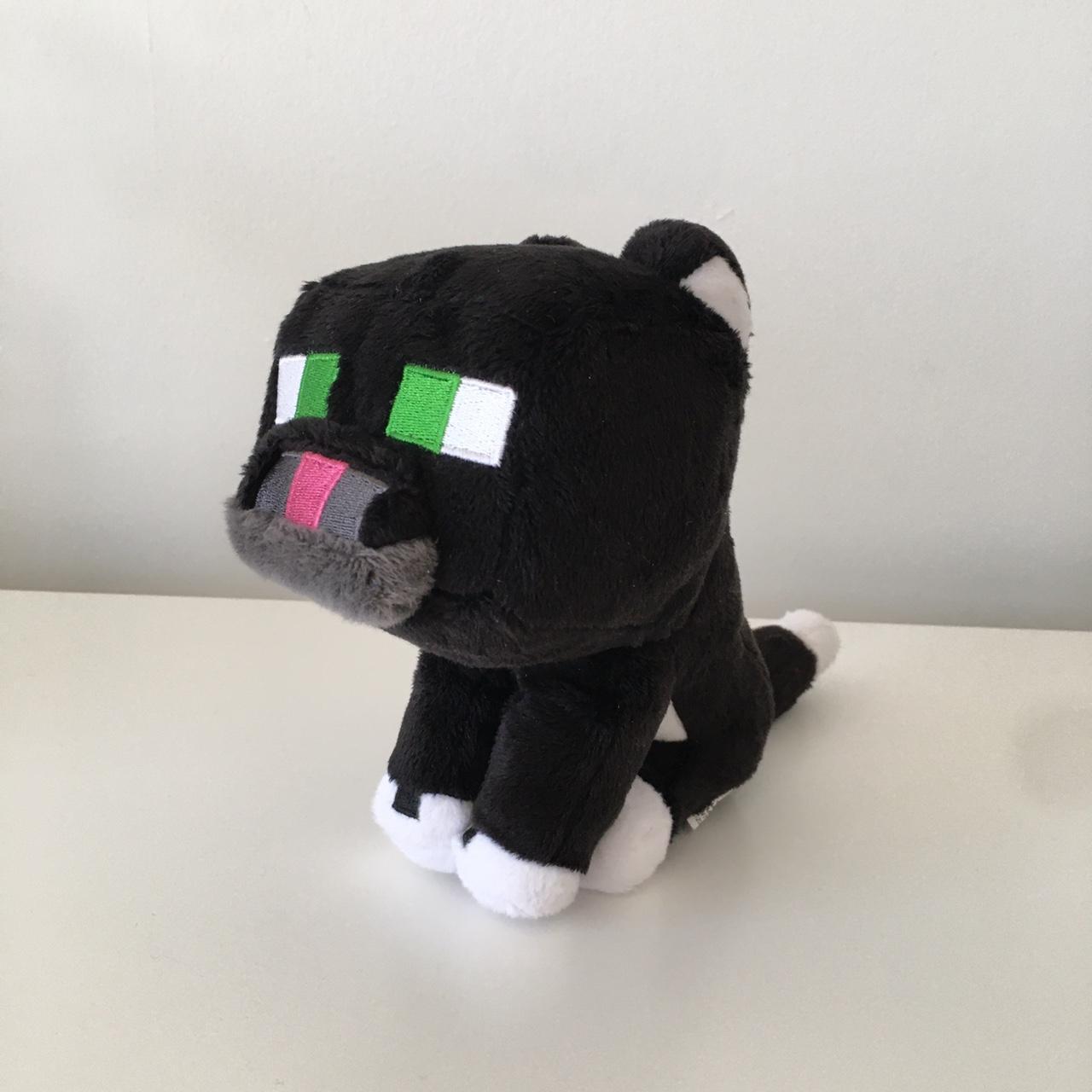 minecraft b&w cat plushie! 🖤 - very cute, beaded... - Depop