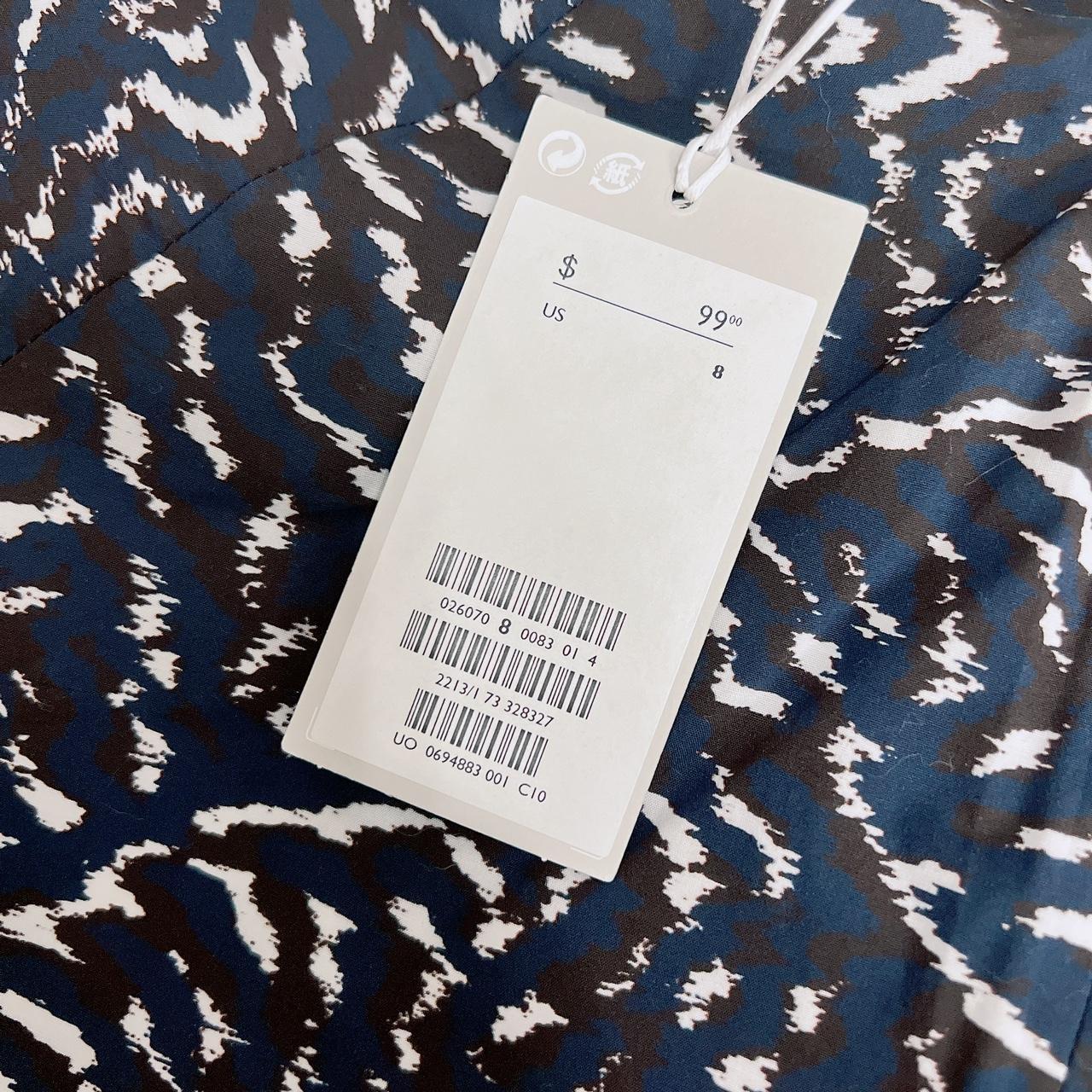 COS Navy Blue Patterned Cotton Blouse Top NWT #cos... - Depop