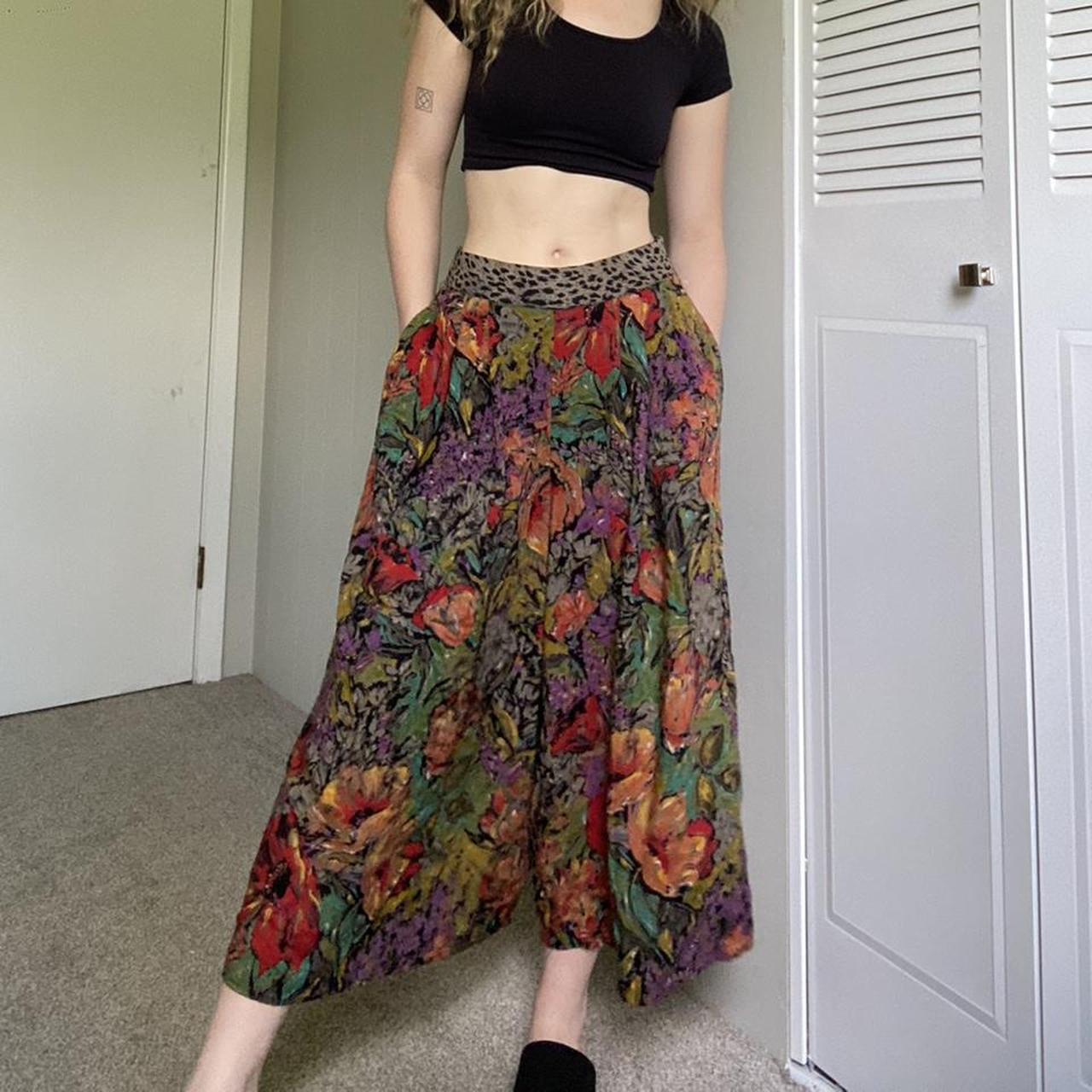 FUNKY FLOWY WIDE LEG PANTS - casual corner brand -... - Depop