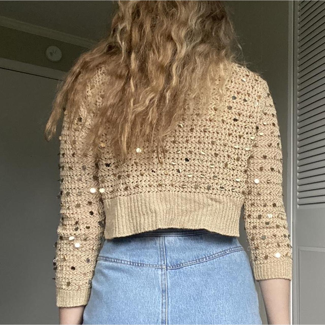 Y2K CARDIGAN - cropped open cardigan - size... - Depop