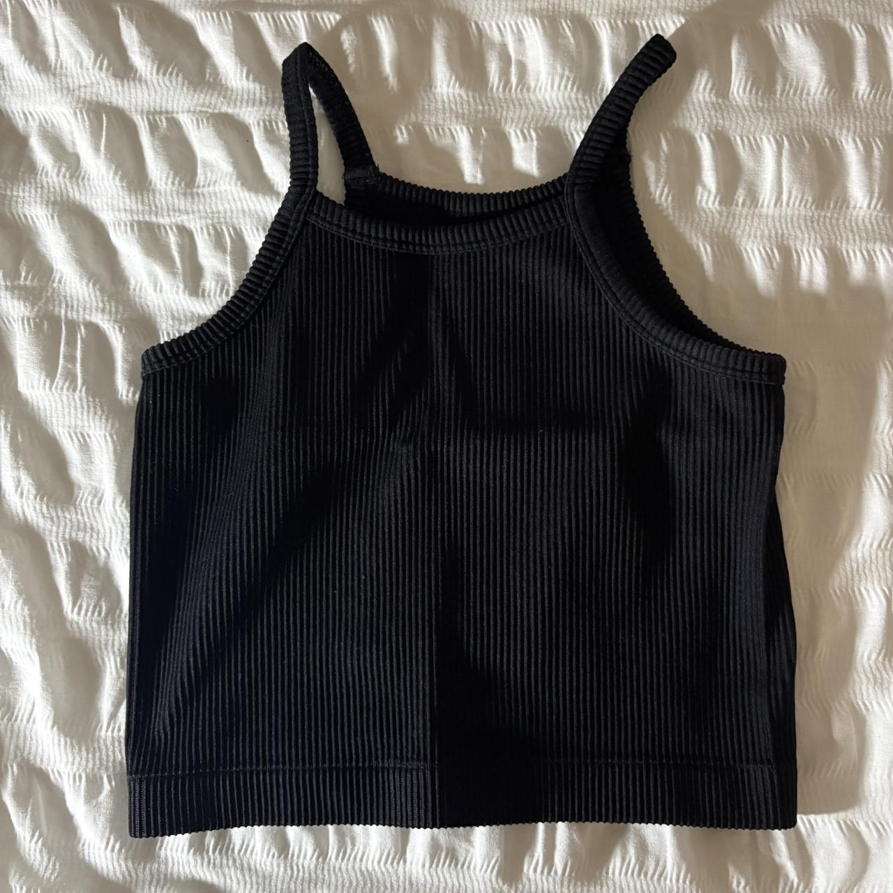 Primark black ribbed cami crop top £5 Perfect... | Depop