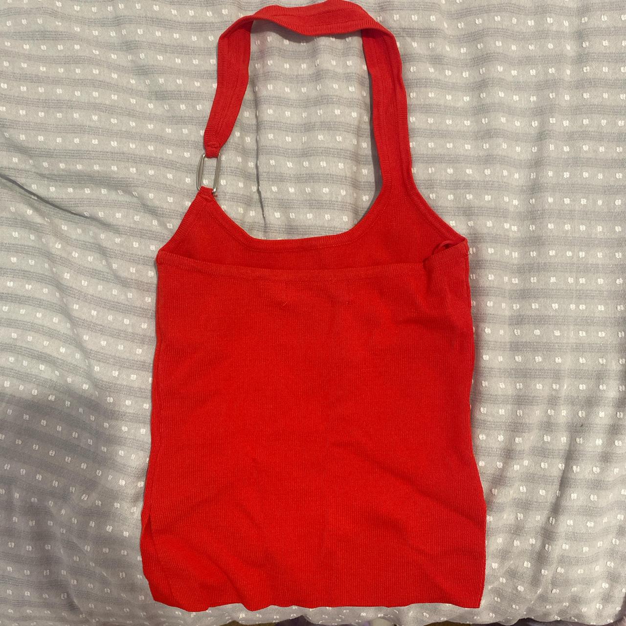 red halter top from glassons never worn size xs - Depop
