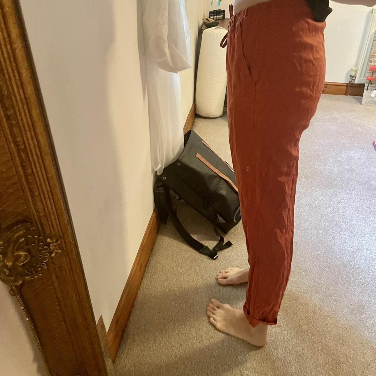 Women's Orange Trousers | Depop