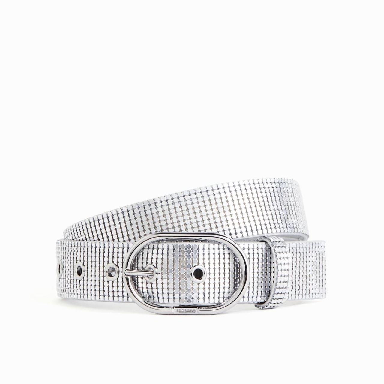 Paco Rabanne x H&M Metal-Mesh Leather Belt... | Depop