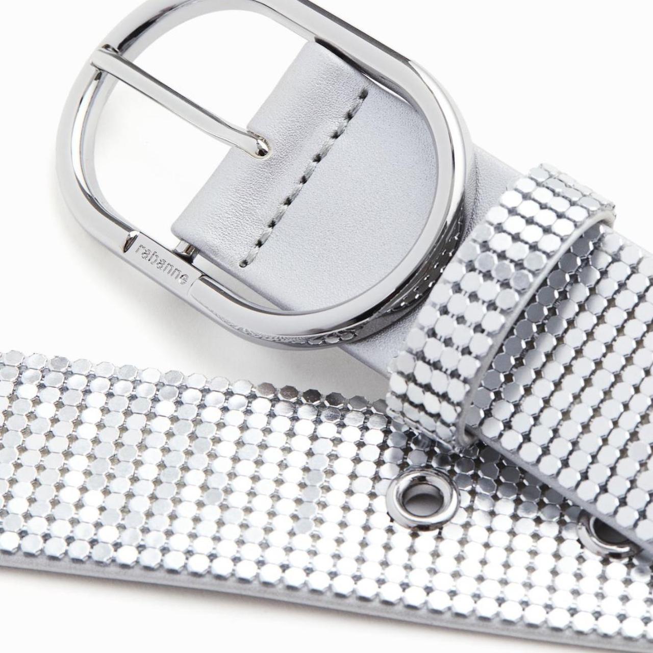 Paco Rabanne x H&M Metal-Mesh Leather Belt... | Depop