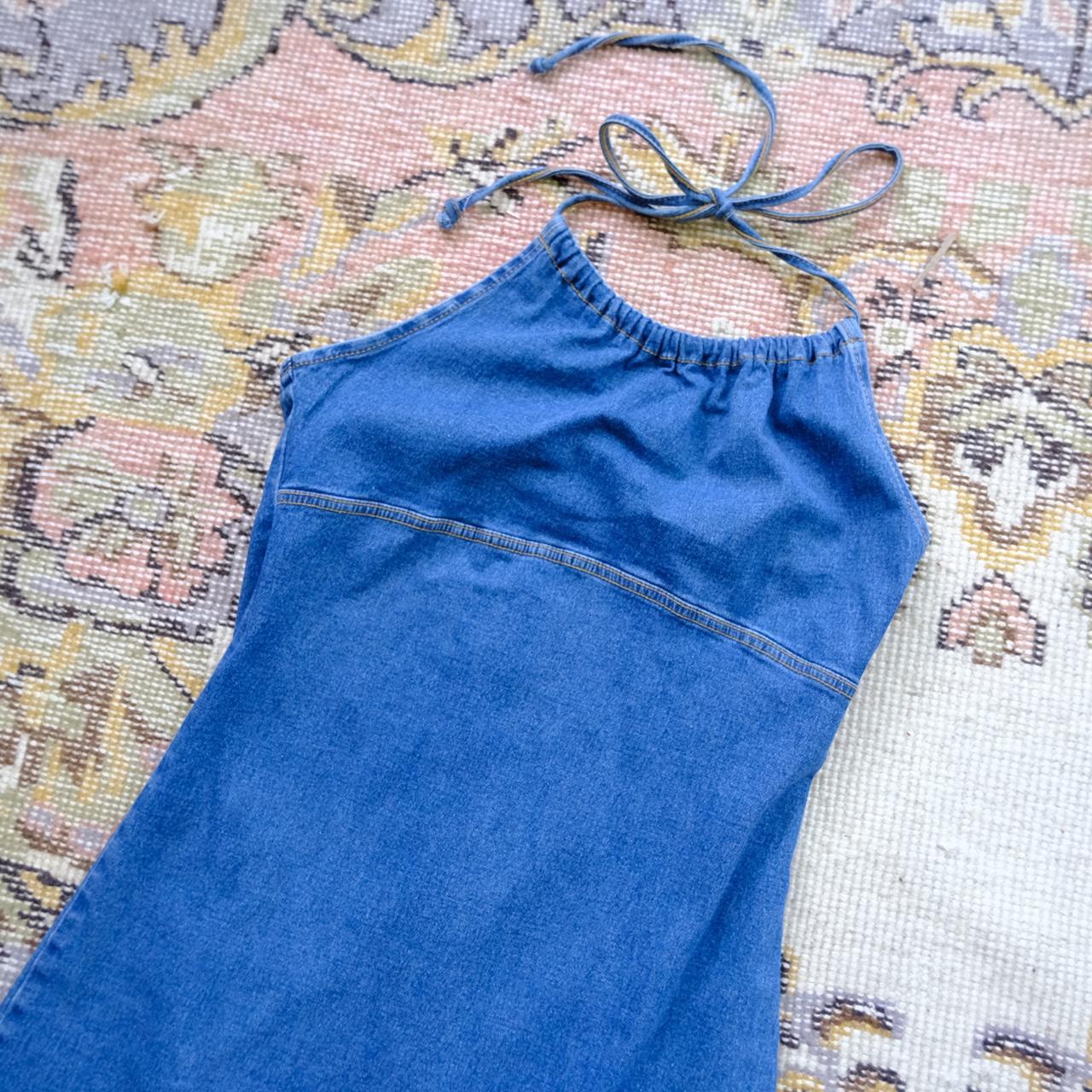 Paris Blue Denim Halter Dress! Wanted to keep so bad... | Depop