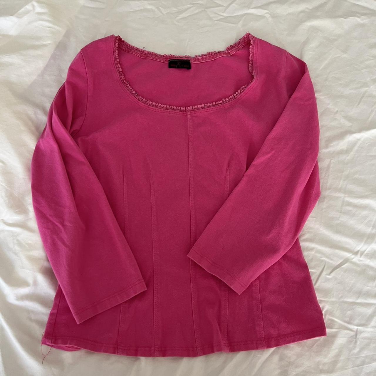 Y2k PINK GIRLY TOP🌸🌷🌺 A perfect school or work... - Depop