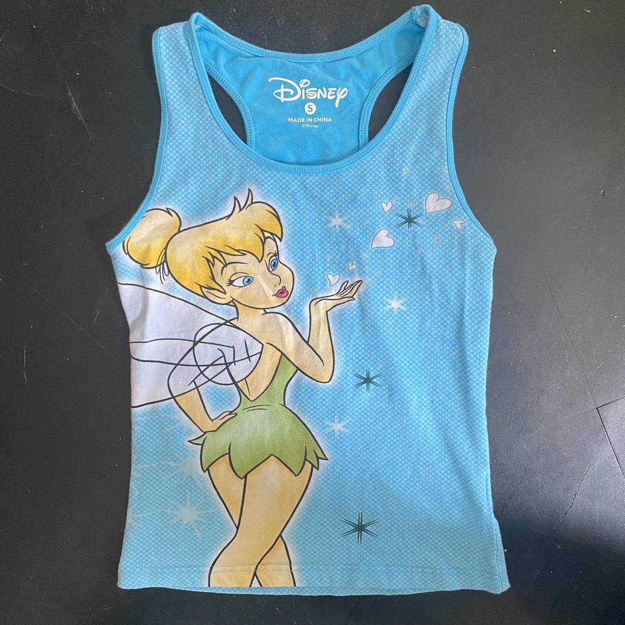 cutest ever cutie disney tinkerbell tank top!! - Depop