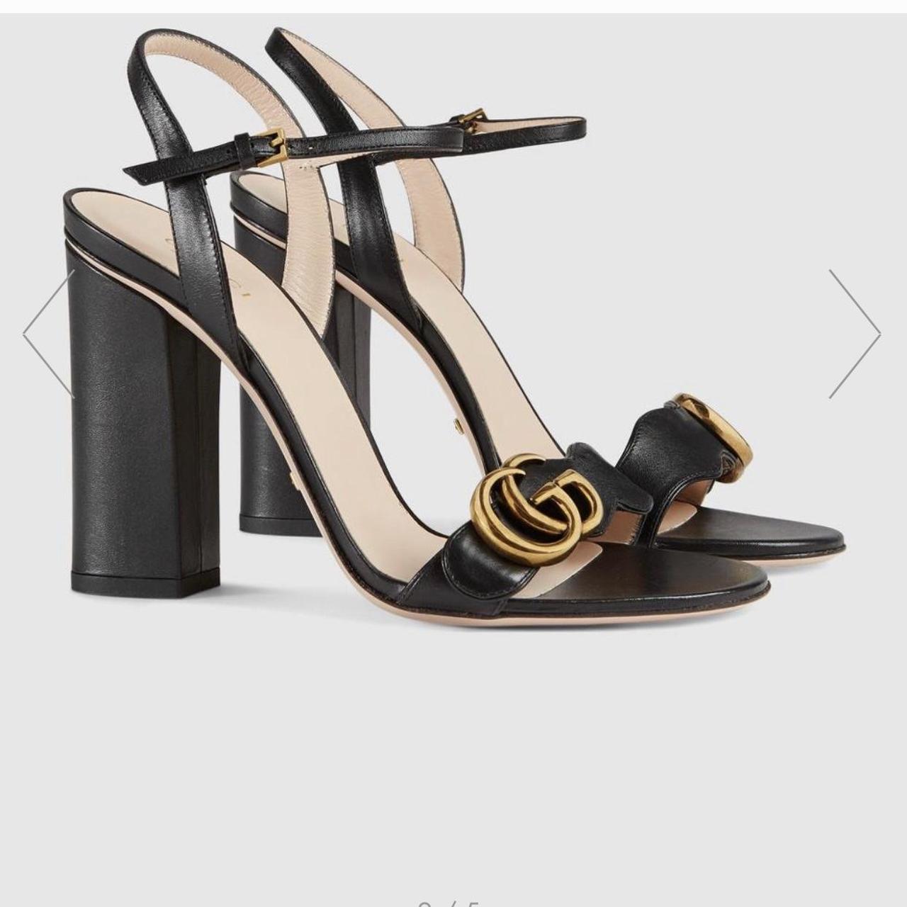 Gucci Marmont Leather High Heel Sandal RRP £640 Only... - Depop