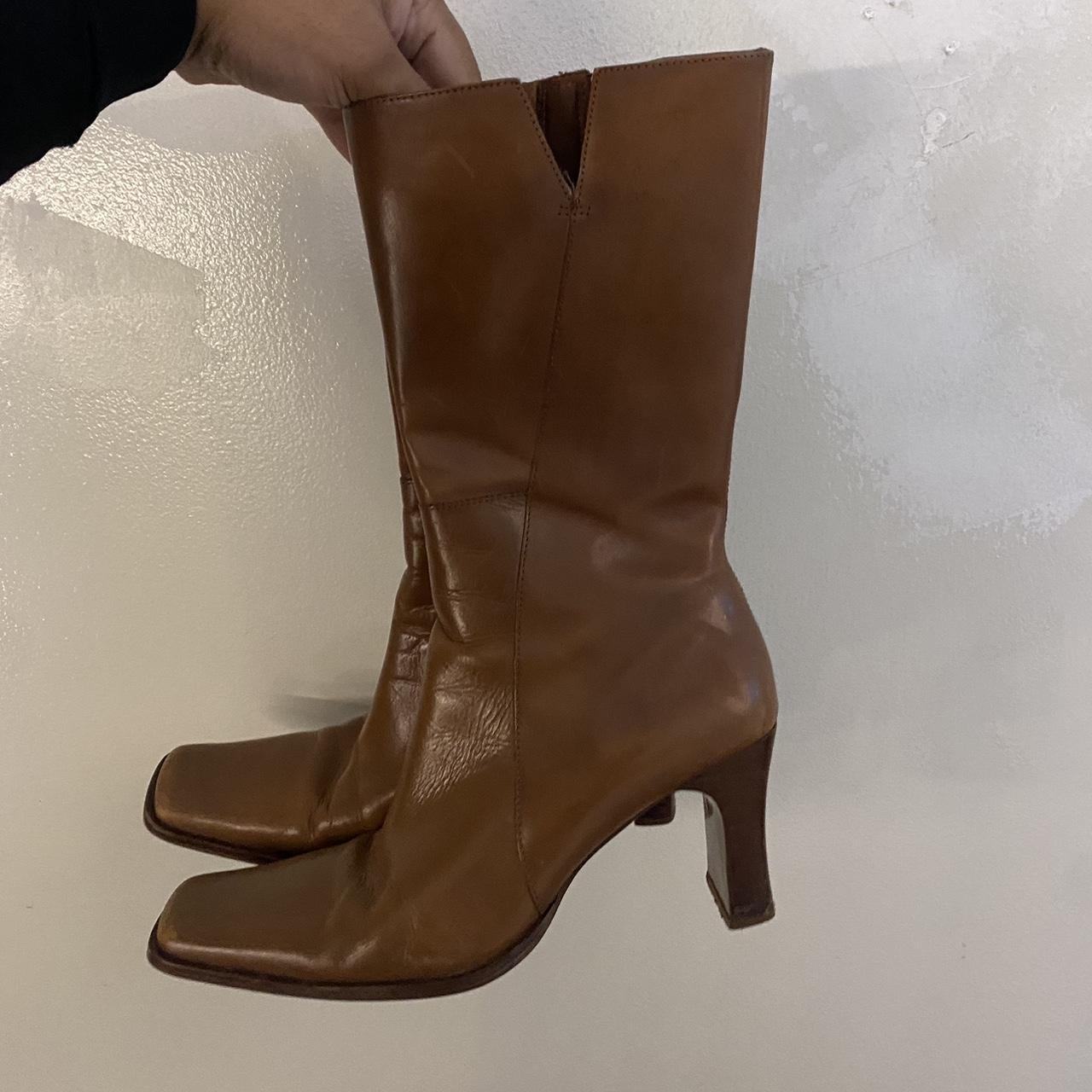 These vintage styled DIBA USA, real brown leather,... - Depop