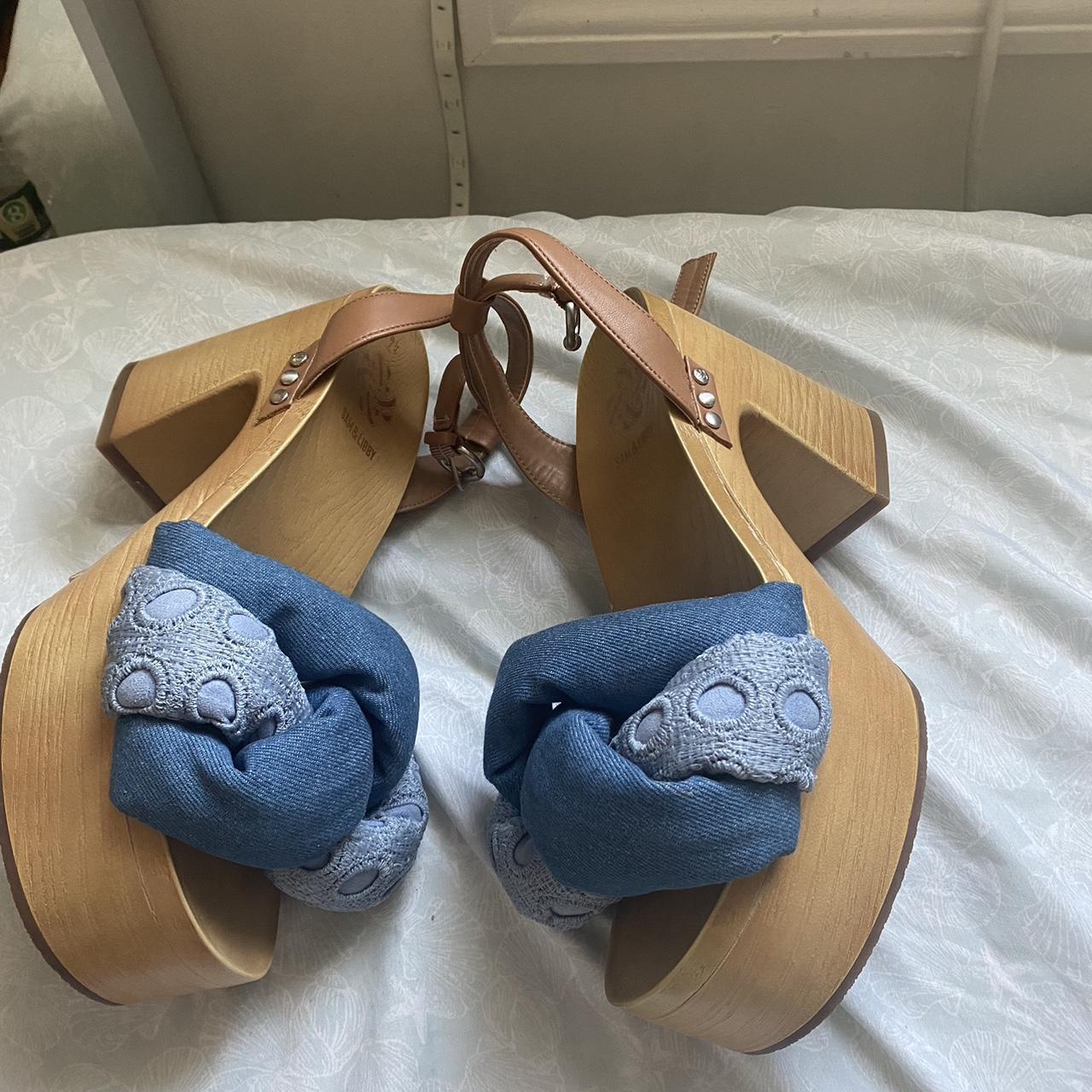 Sam and libby cassandra indigo chunky wooden... - Depop