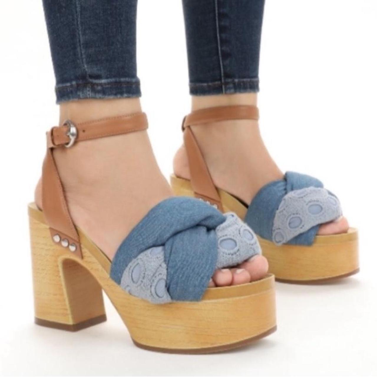 Sam and libby cassandra indigo chunky wooden... - Depop