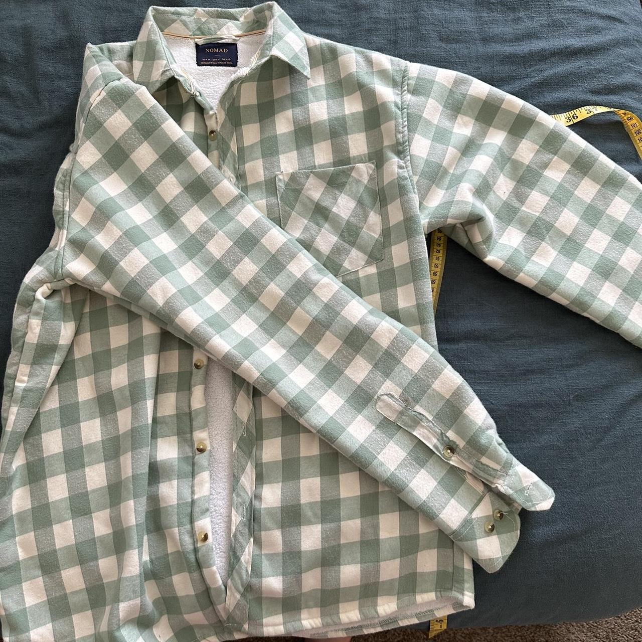 Green gingham nomad jacket Size men’s medium! - Depop
