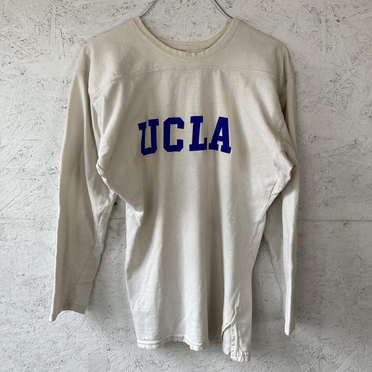 Vintage 1960s 70s UCLA football warm up shirt Pit... - Depop