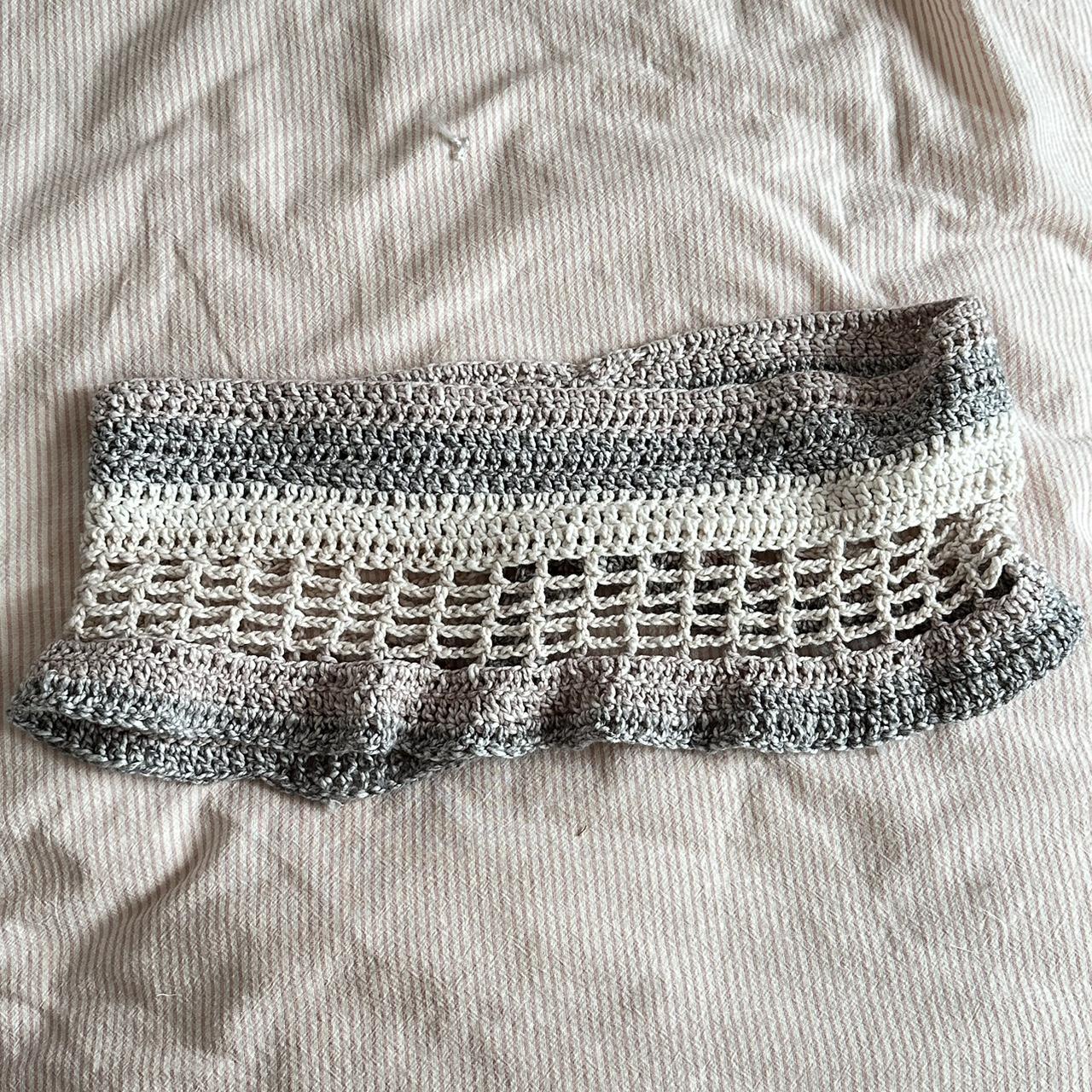 Beach crotchet mini w ruffle end Handmade Size S... - Depop