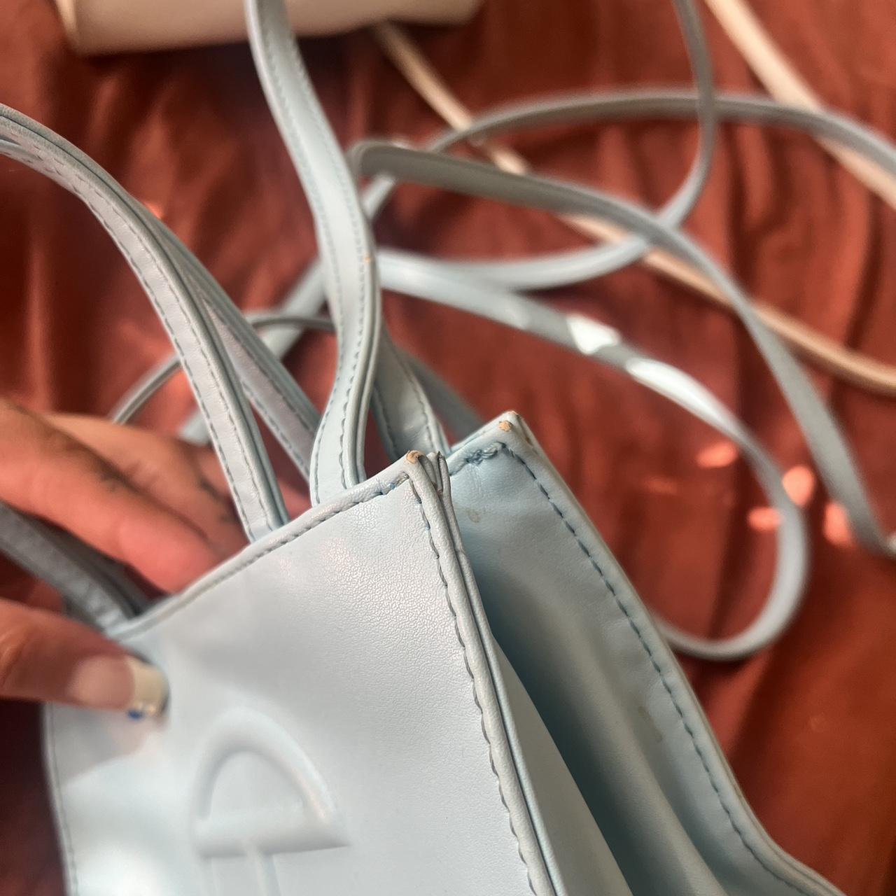 Telfar Mini Shopping Bag (pool blue) refer to... - Depop