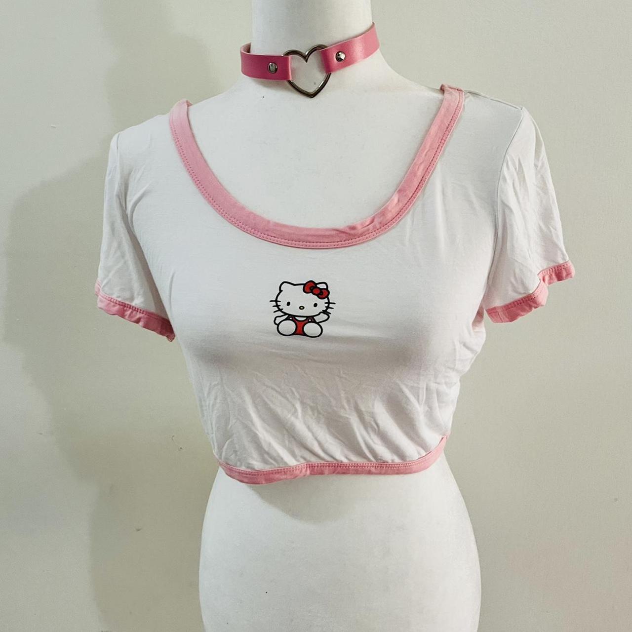 hello kitty crop top size XL shein in good... - Depop