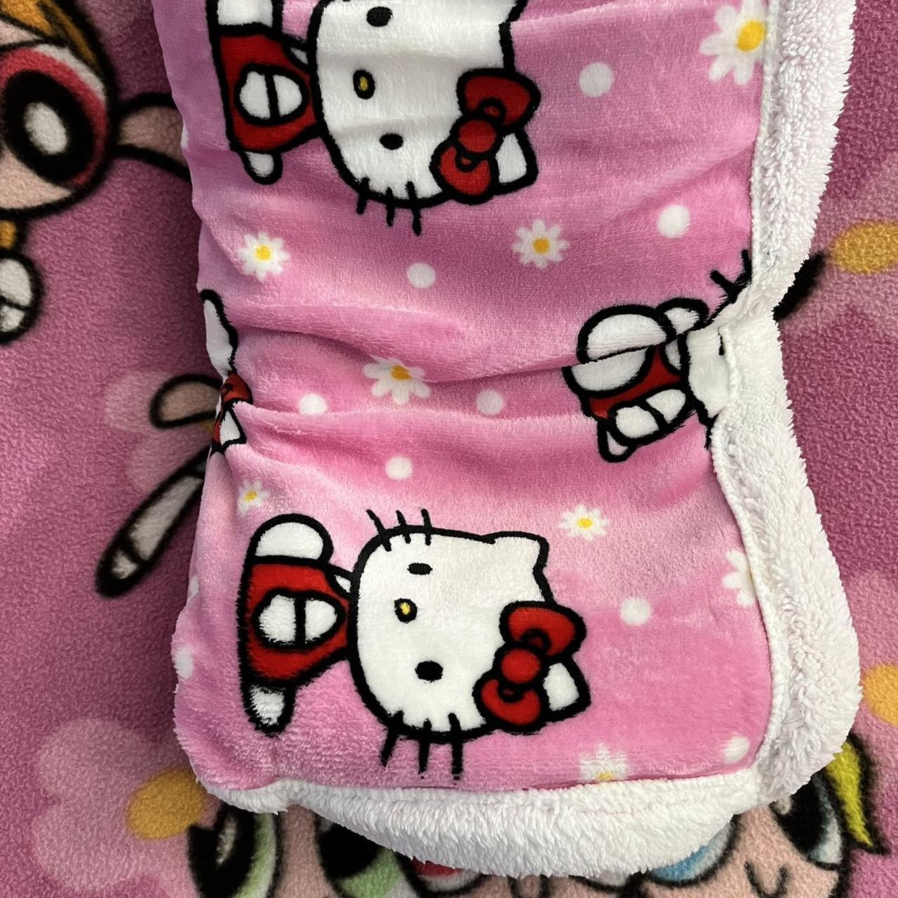 Hello Kitty Blanket Hello Kitty pink Sherpa... - Depop