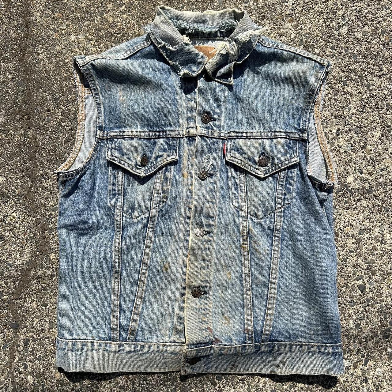 1970s Levi’s Cut-off Denim Vest Jean Vest Tag is... - Depop