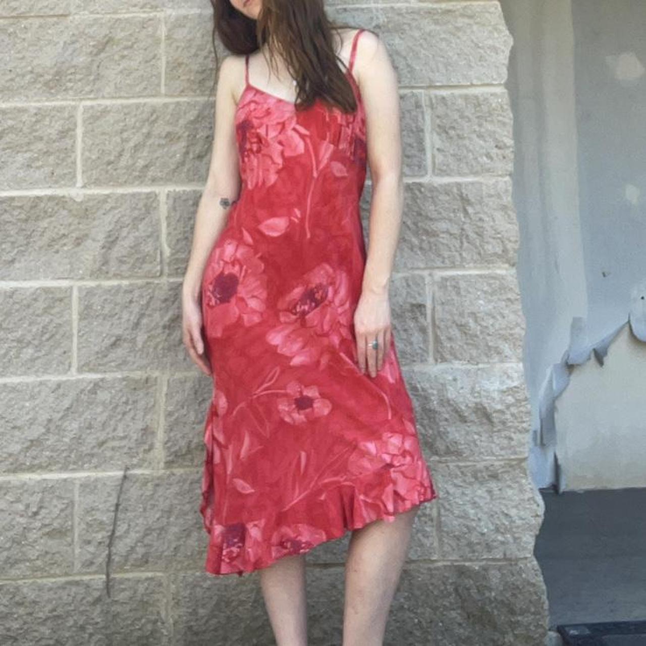 Jams World Women's Pink and Red Dress | Depop