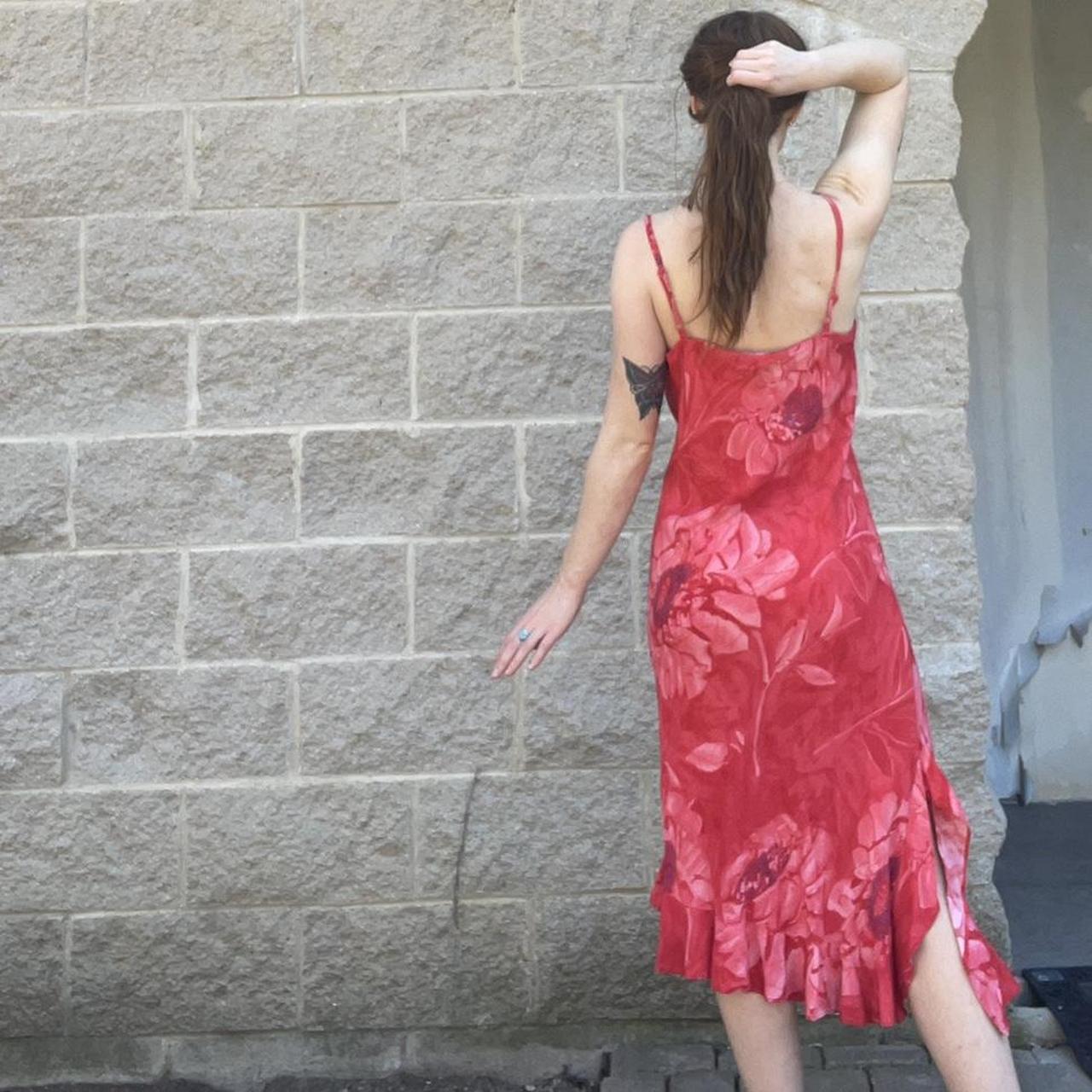 Jams World Women's Pink and Red Dress | Depop