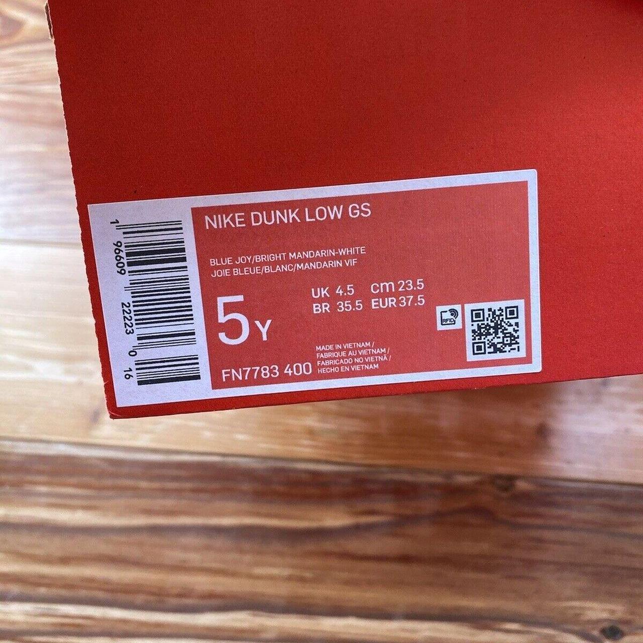 Nike Dunk Low Knicks Kids Trainers Blue White UK4.5... - Depop