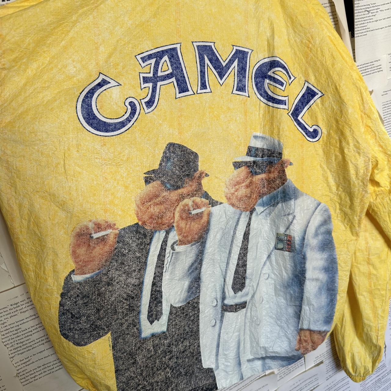 yellow camel windbreaker jacket!! super sick camel... - Depop