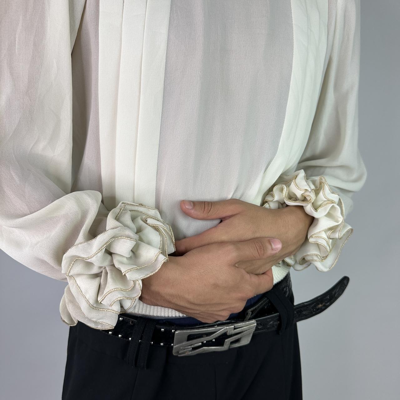 medieval victorian vampire blouse top. Elegant... - Depop