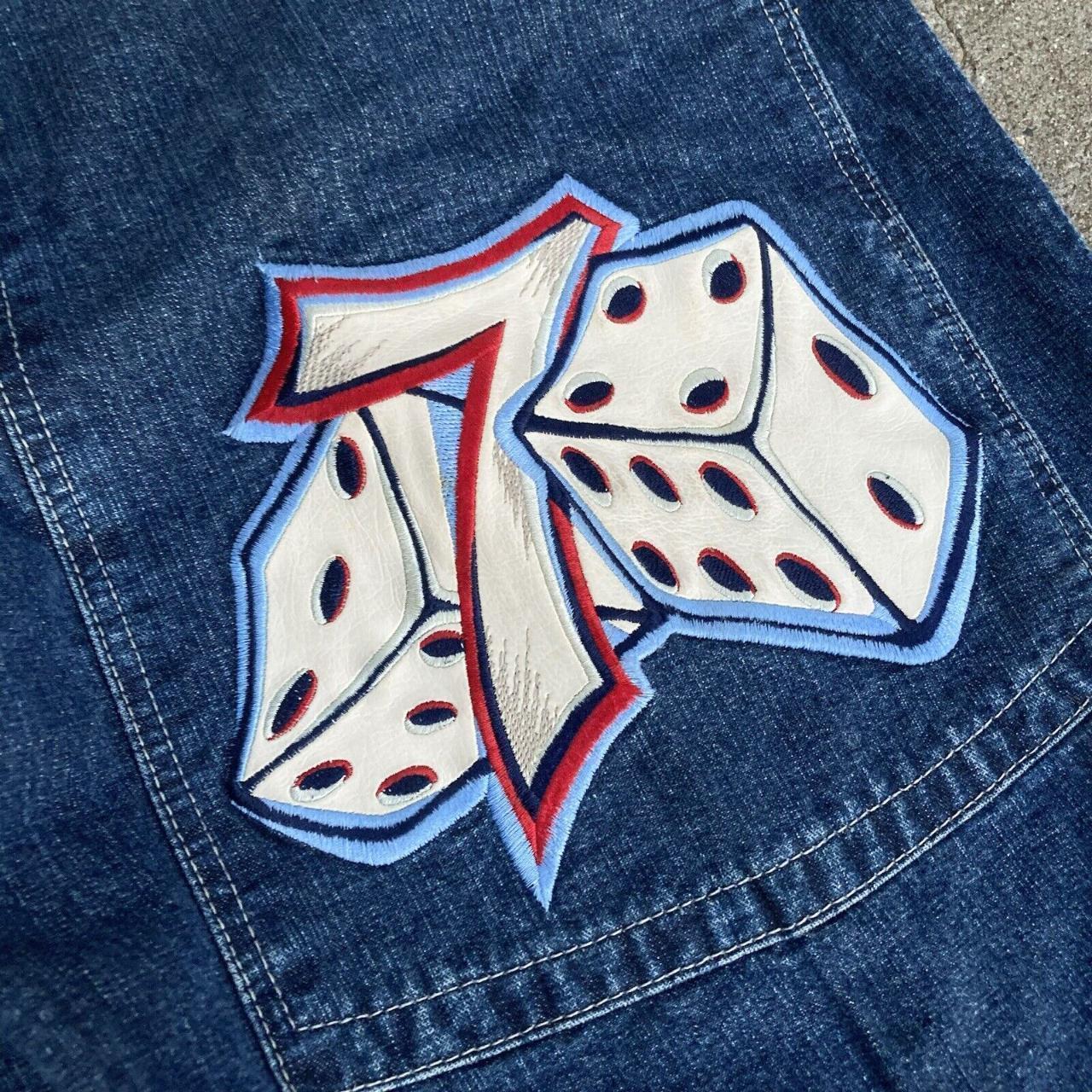 Rare Jnco 7 Dice 13” Leg Opening Baggy Jeans... - Depop