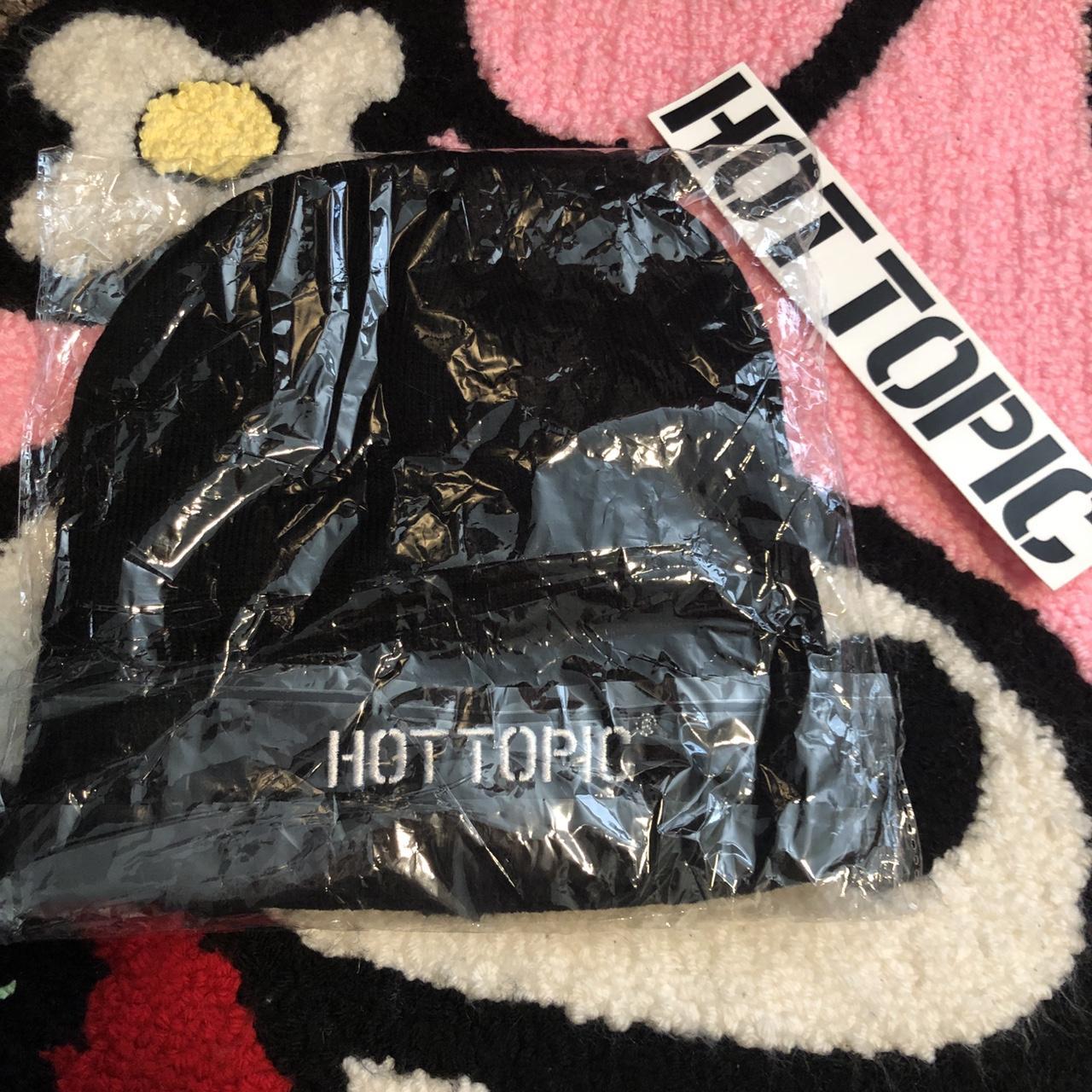 Hot Topic sticker + embroidered beanie $22... - Depop