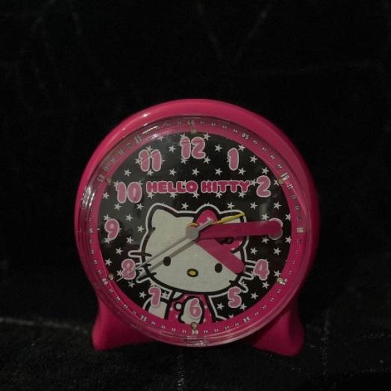 hello kitty clock with sounding alarm #clocks #kids... - Depop