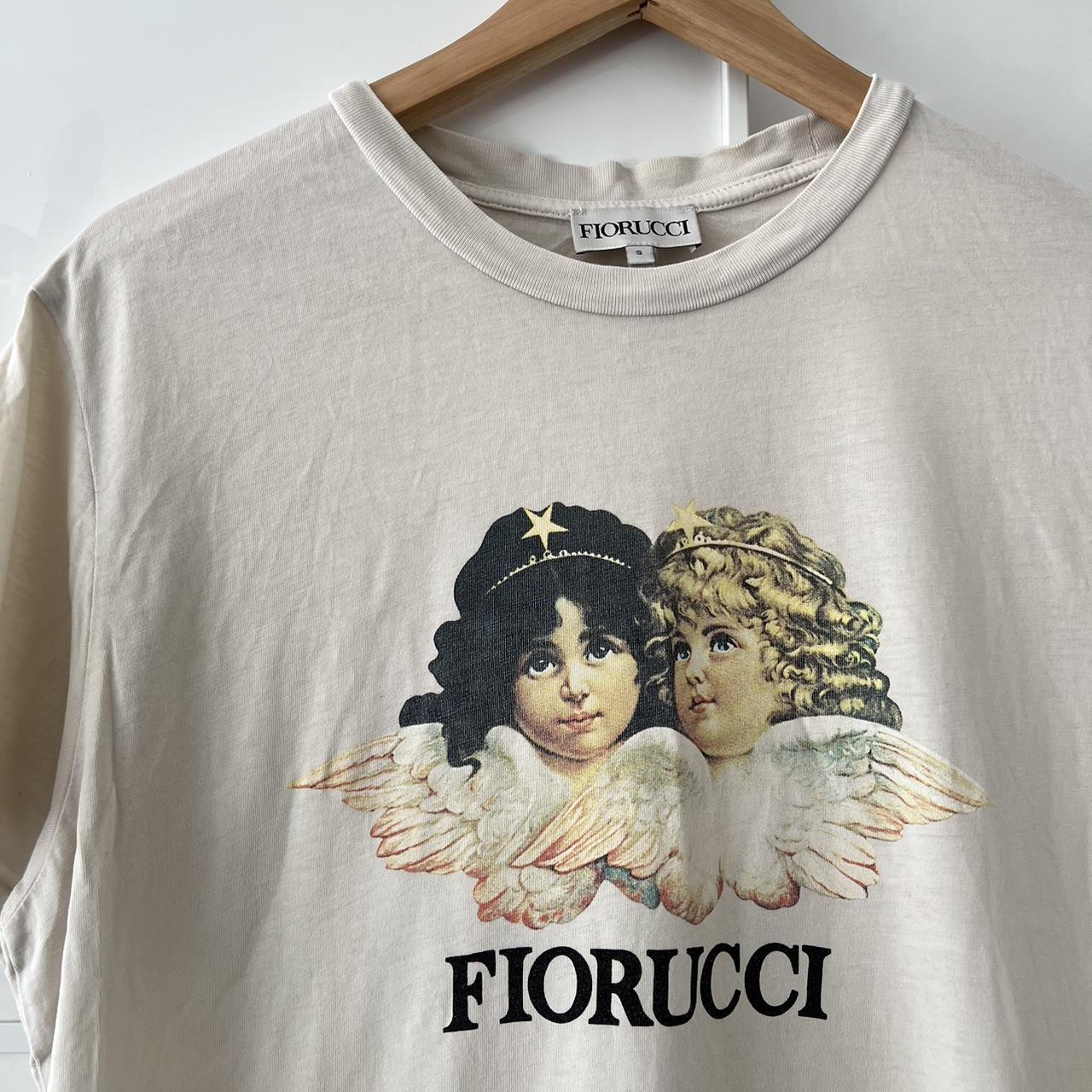 Fiorucci Cherub Print Logo Box Cotton T Shirt Size... | Depop