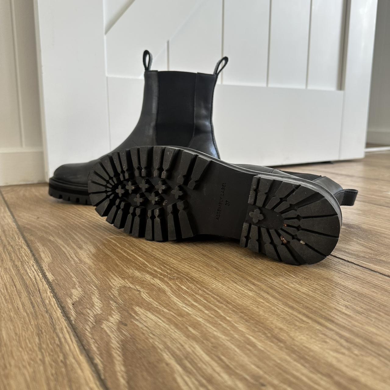 Assembly label leather boots size 37/Aus size... - Depop