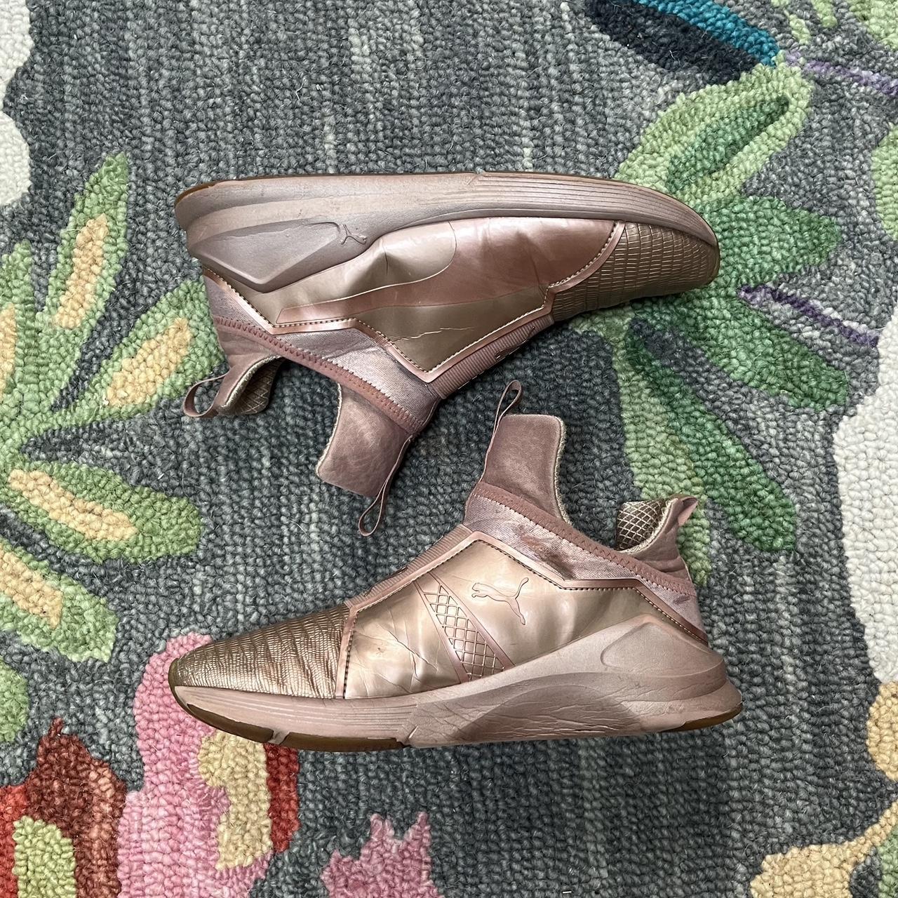Puma metallic pink sneakers! #pink #metallic #puma... | Depop