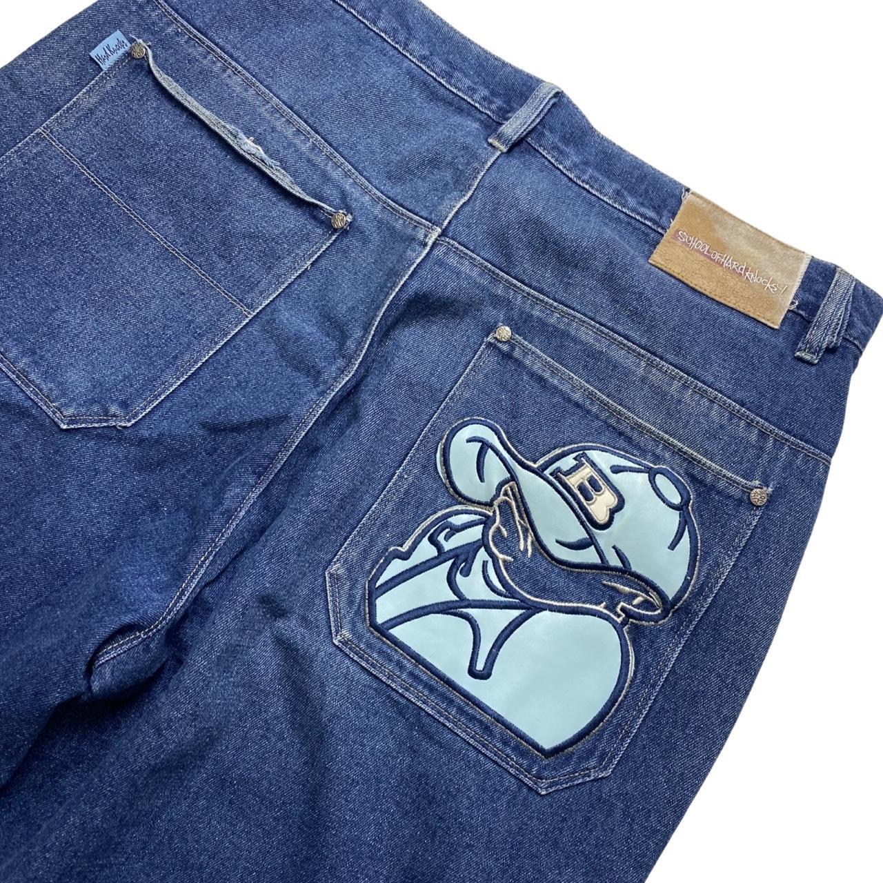 Sohk School Of Hard Knocks Embroidered Denim... - Depop