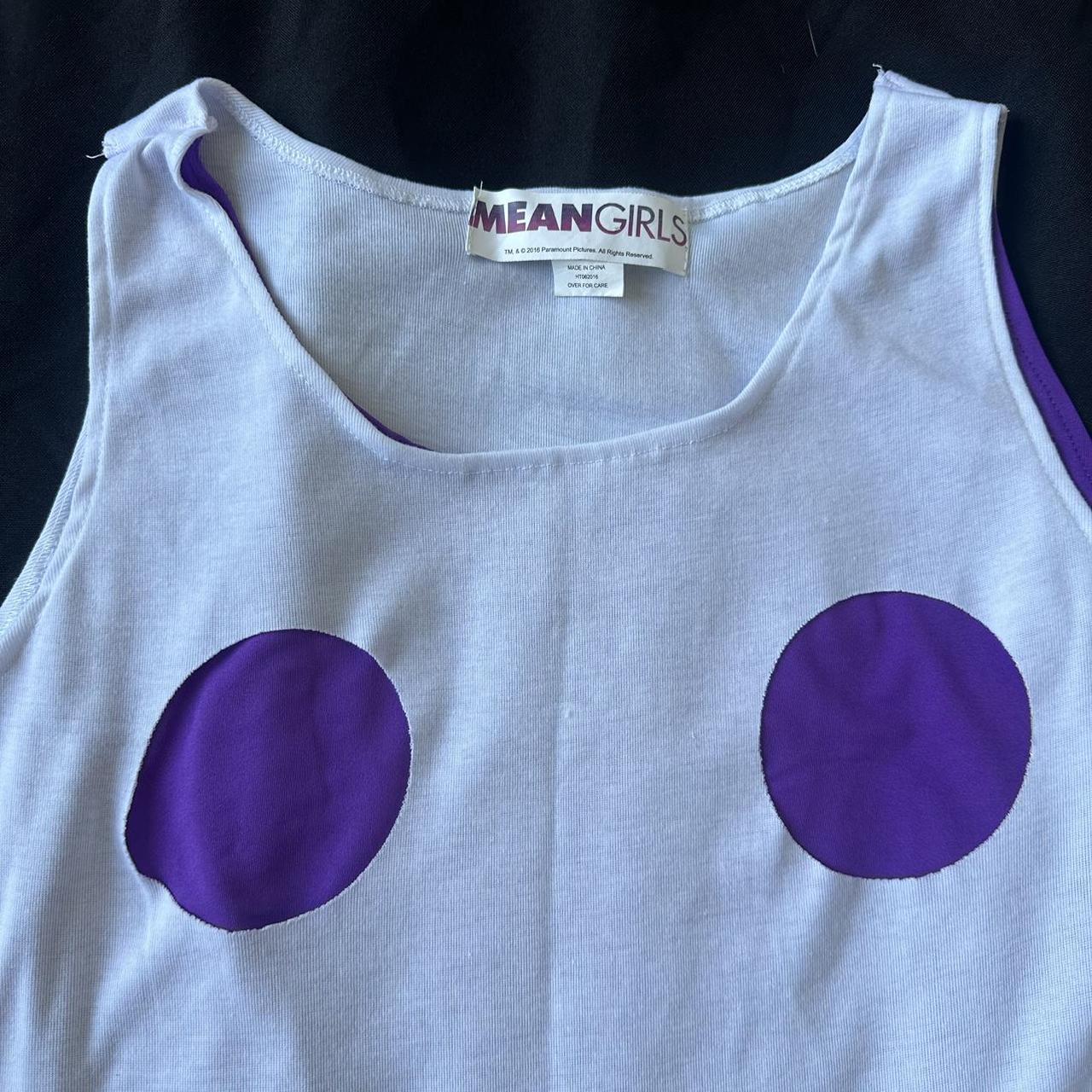 White and purple Mean Girls tank top #MeanGirls | Depop