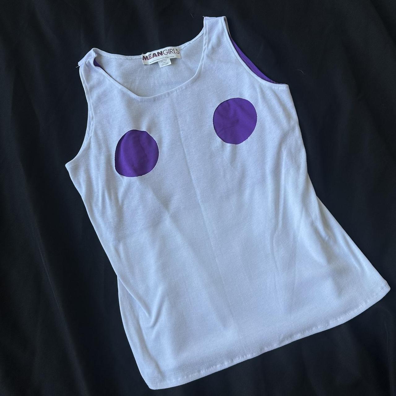 White and purple Mean Girls tank top #MeanGirls | Depop