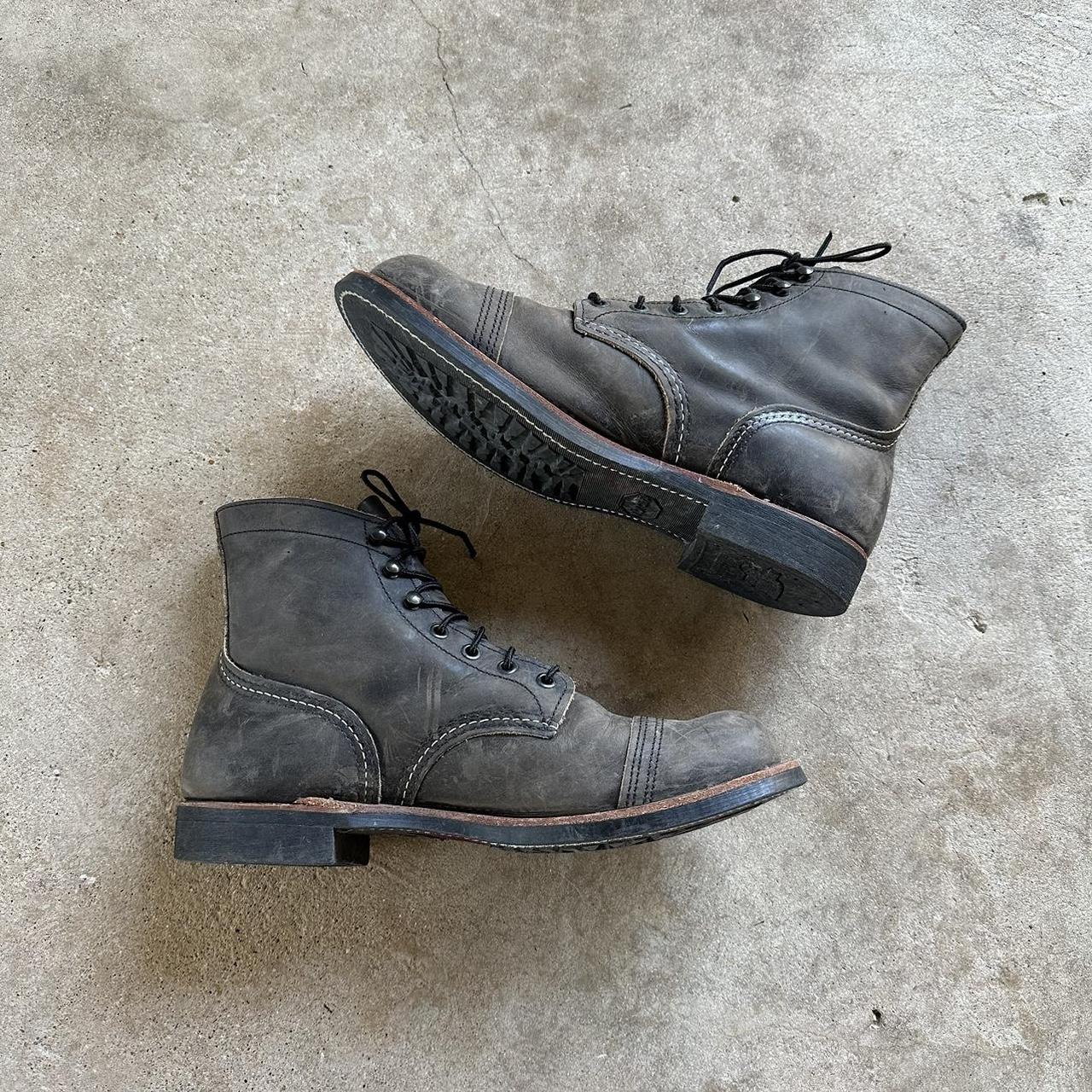Red Wing 8086 Charcoal Rough And Tough Iron Ranger... - Depop