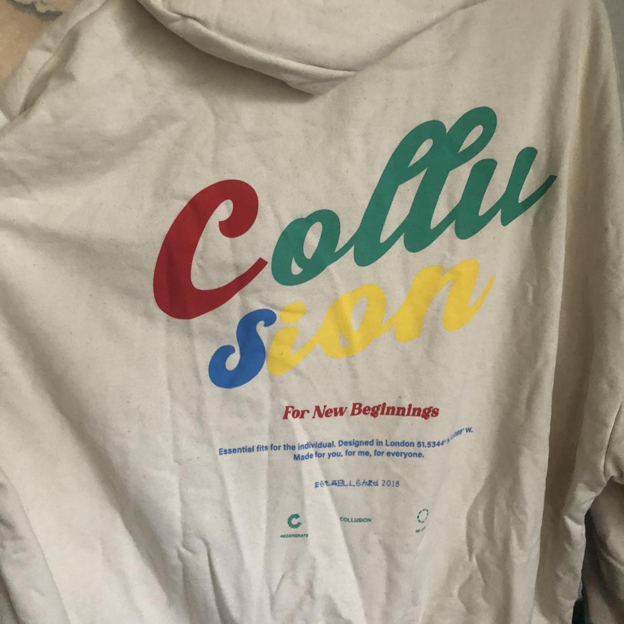 Collusion Plus Size Oversized Hoodie Off White With Depop