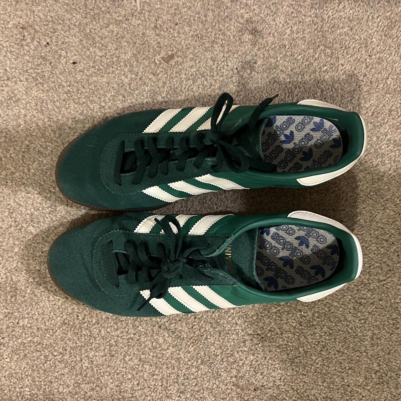 Adidas Green universal trainers size 7.5 UK - Depop