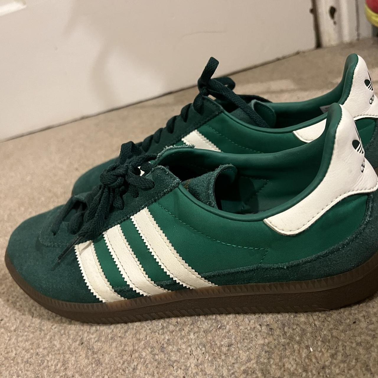 Adidas Green universal trainers size 7.5 UK - Depop