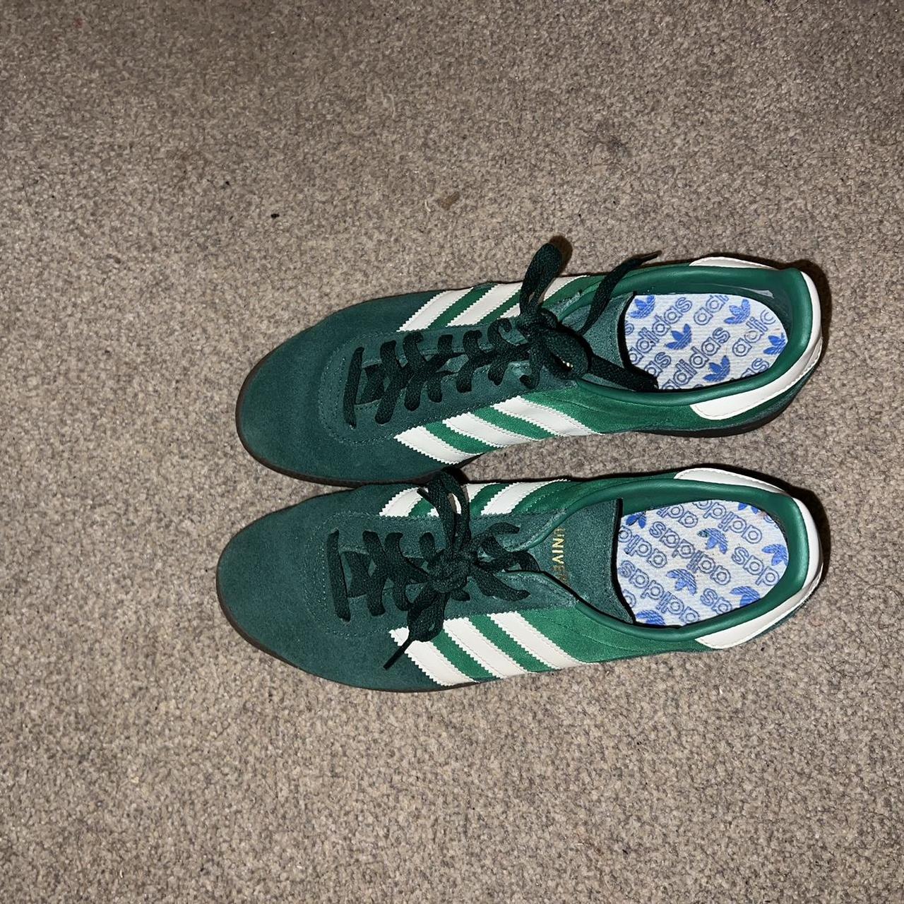 Adidas Green universal trainers size 7.5 UK - Depop