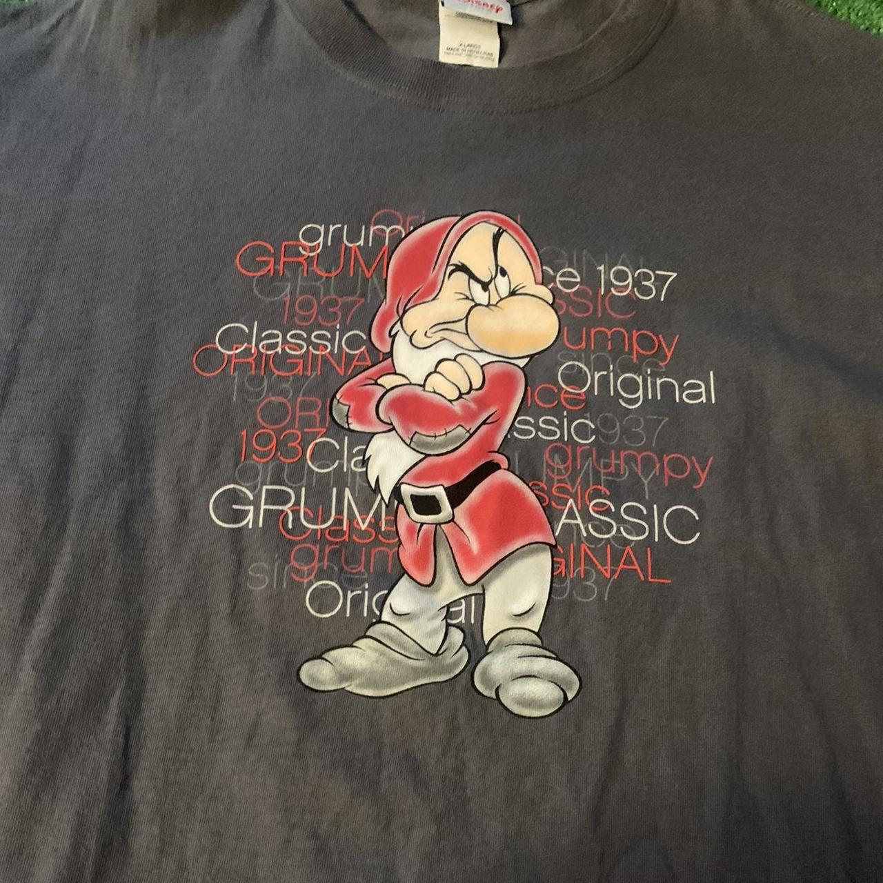 Vintage 2000s Walt Disney grumpy big print graphic... - Depop