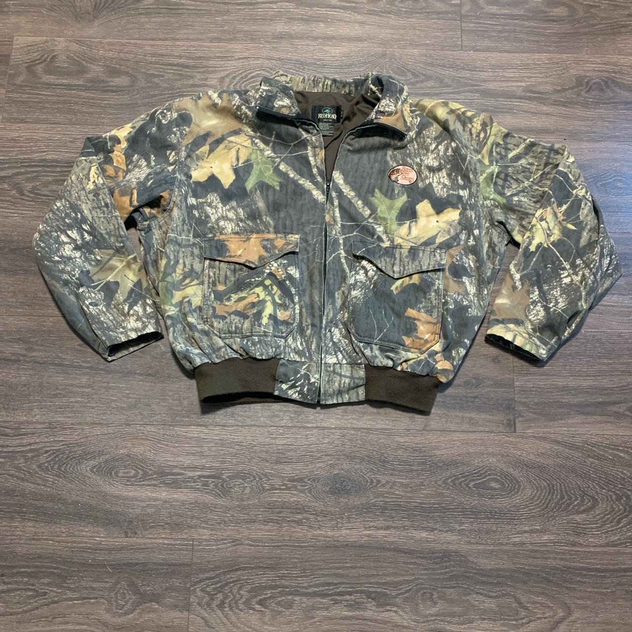 Vintage Red Head Bass Pro Shops Real Tree Camo Zip Depop