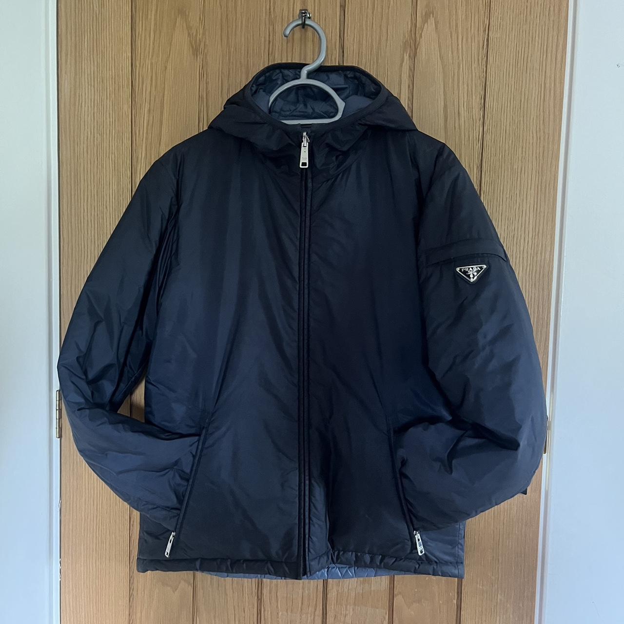 Mens Reversible Navy Prada Windbreaker Navy... - Depop