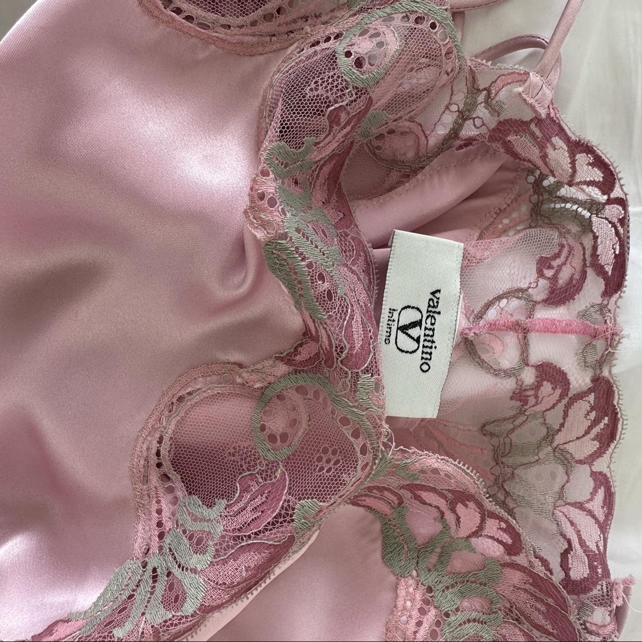 Valentino intimo silk slip dress pink - Depop
