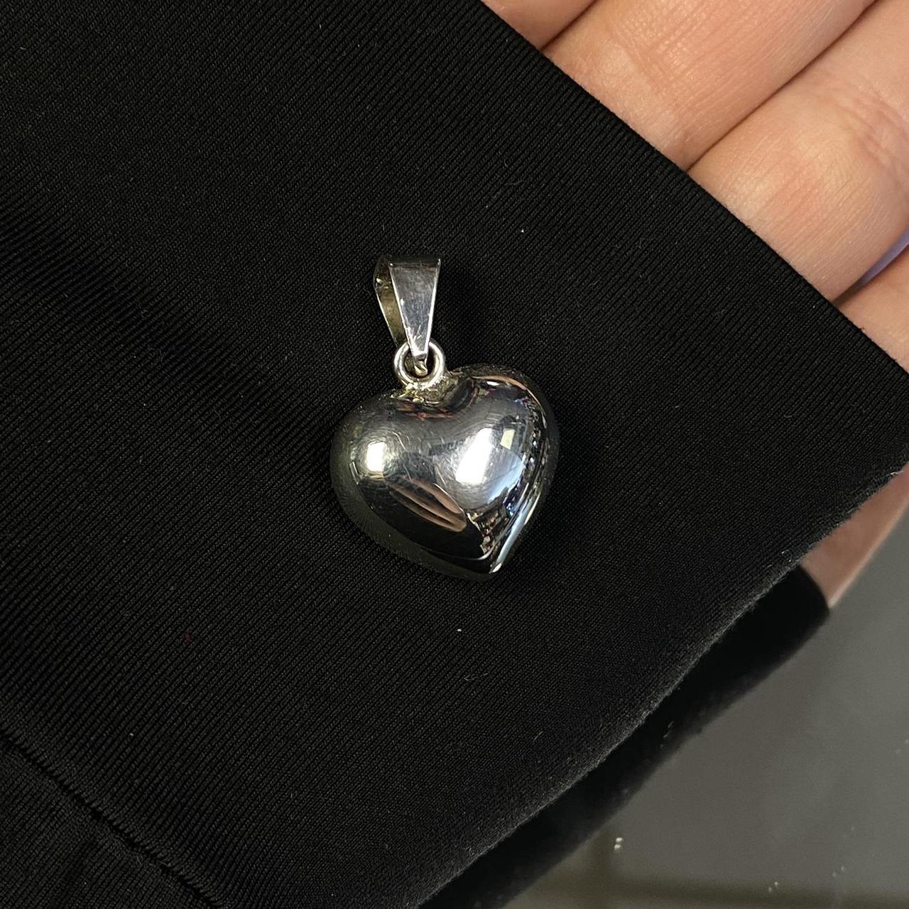 Chrome heart ️‍🔥 .925 Silver Heart Shaped Pendant... - Depop