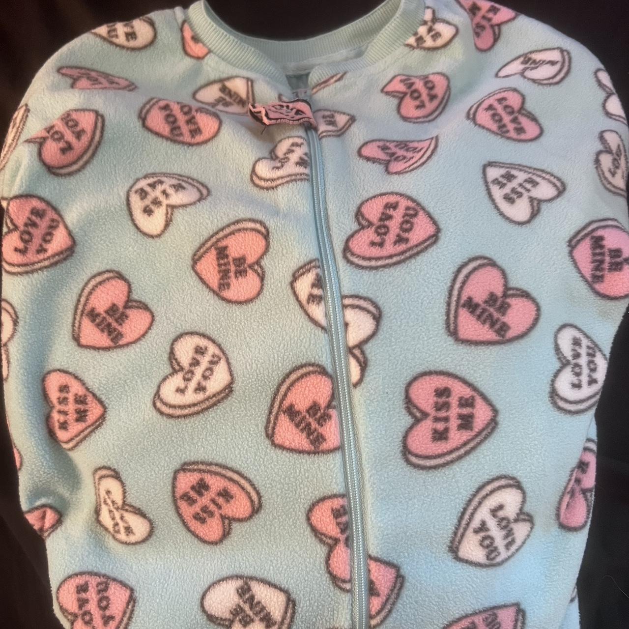 Love To Lounge by Primark Candy Heart Onesie NWOT... - Depop