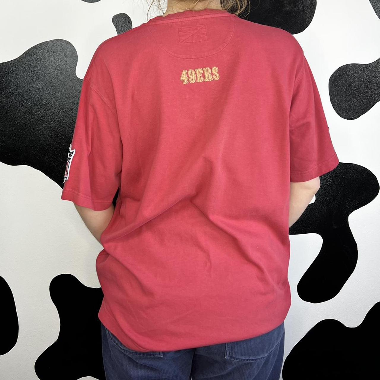 Vintage 90s Reebok NFL red t-shirt White & grey... - Depop