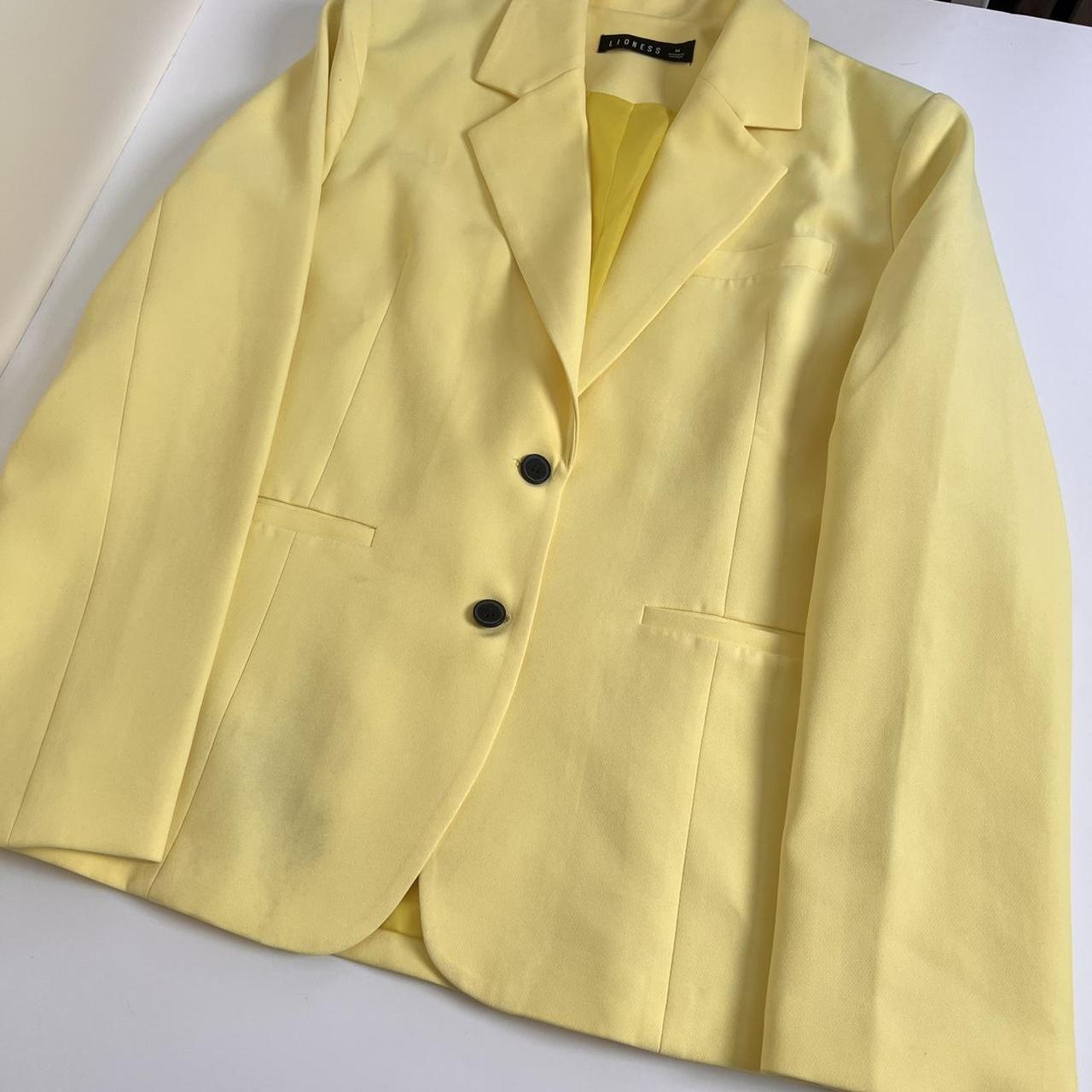 Lioness oversized yellow blazer. Size Medium. DEPOP... - Depop